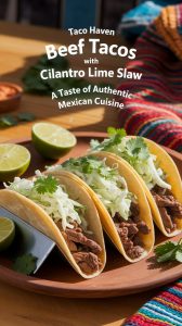 Taco Haven Beef Tacos with Cilantro Lime Slaw: A Taste of Authentic ...